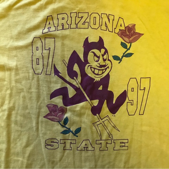 Vintage | Shirts | Vintage 997 Rose Asu Devils Arizona State Shirt Sz ...